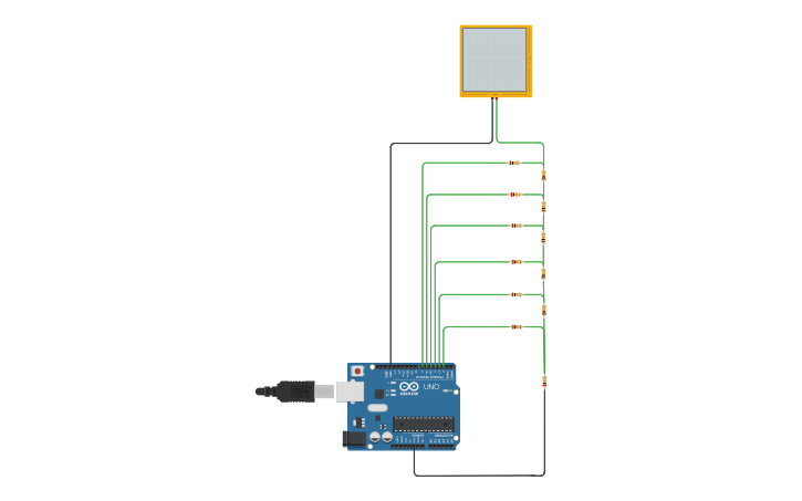 Circuit design 6 bit R2R signal generator public | Tinkercad