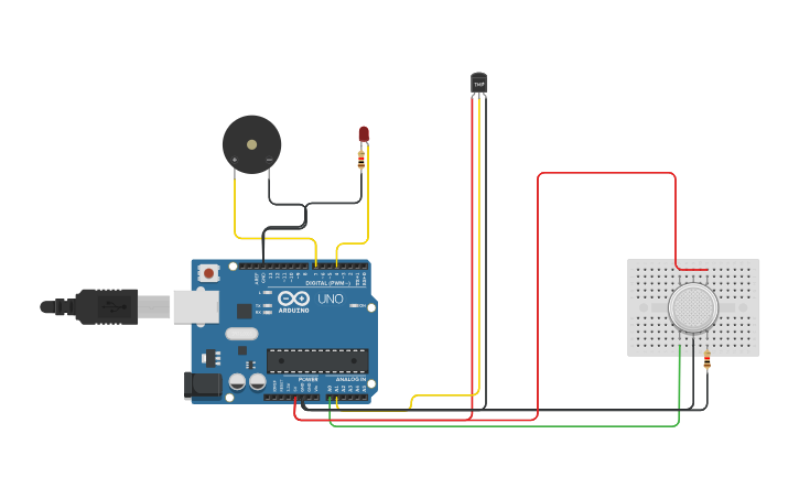 Circuit design alarm asap yg bnr - Tinkercad