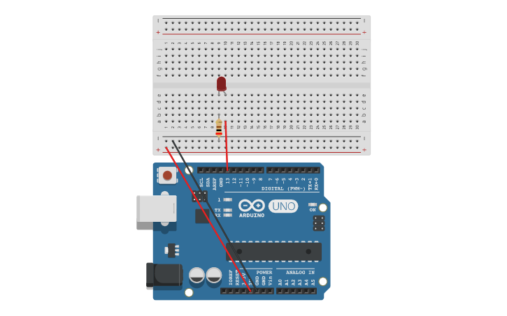 Circuit design Build a Simple Circuit (Simulator) - Tinkercad