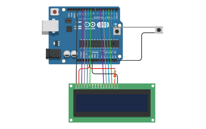 Circuit Design Arduino Lcd Game Tinkercad