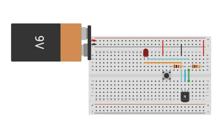 Circuit design not gate circuit - Tinkercad