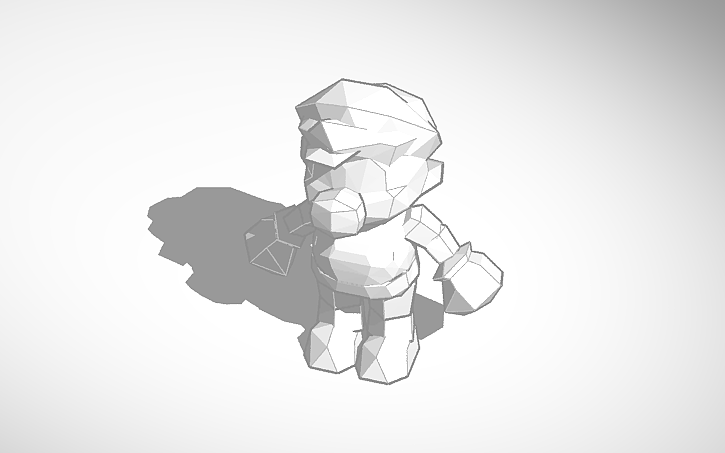 3D design SM64 Mario - Tinkercad