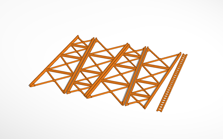 3D design Steel Water Tower Legs - N Scale | Tinkercad