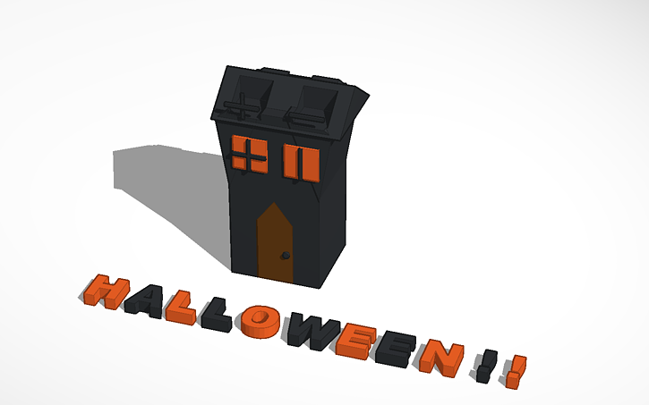 3D design HALLOWEEN HOUSE - Tinkercad