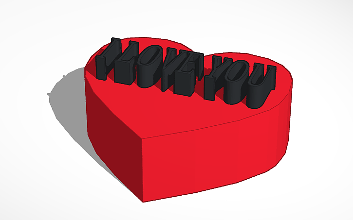 3D design Love You - Tinkercad