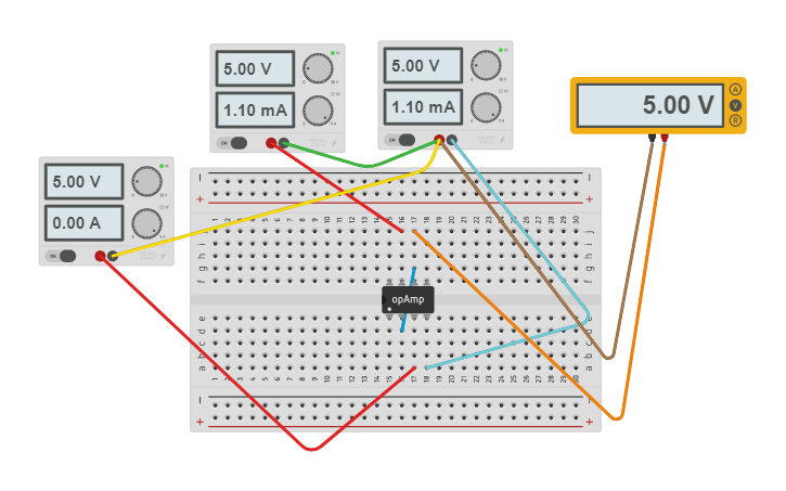 Circuit design seguidor de voltaje 1 - Tinkercad