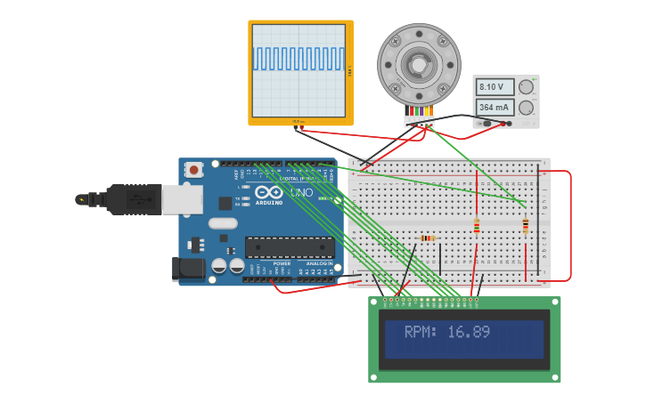 Circuit design Encoder - Tinkercad