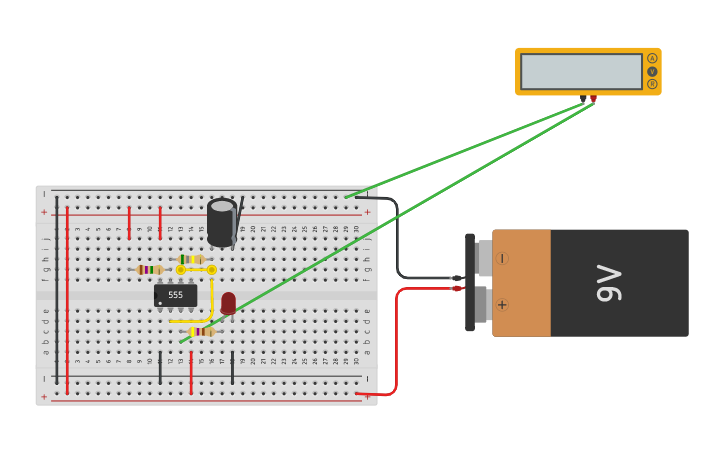 Circuit design Timer Circuit - Tinkercad