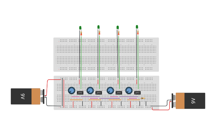 Circuit design Battery Monitoring Circuit - Tinkercad