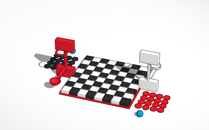 3D design Checkers + Basketball | Tinkercad