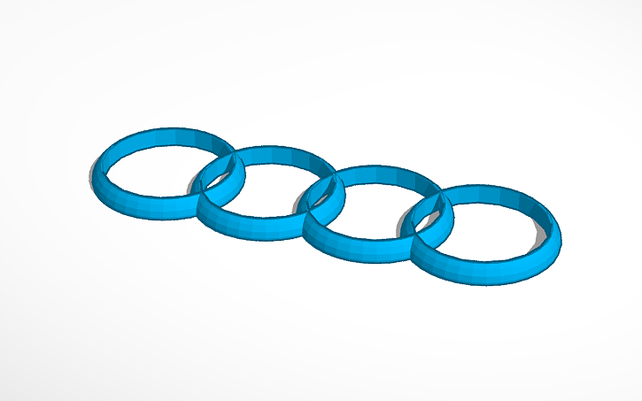 3D design Audi Logo - Tinkercad