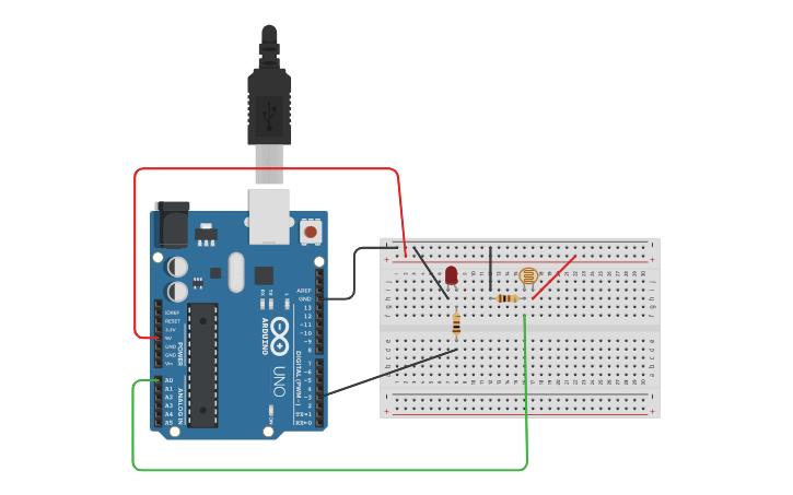 Circuit Design Fading Led With Photoresistor Tinkercad