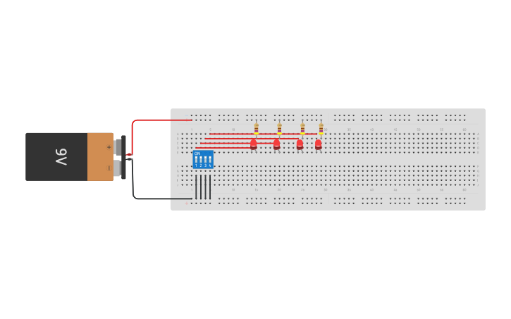 Circuit Design Binary Number Circuit Tinkercad