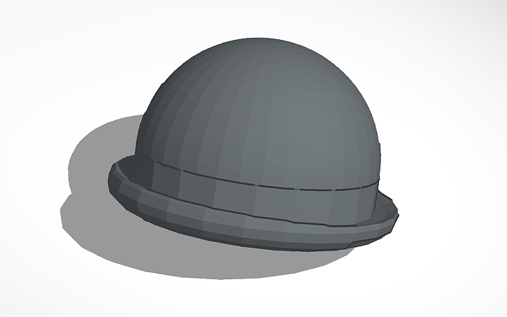3D design Bowler Hat - Tinkercad