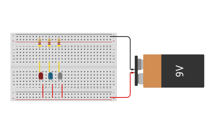 Circuit design Parallel Circuit - Tinkercad