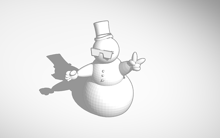 3D design Cool Snowman - Tinkercad