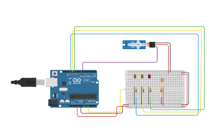 Circuit design Amanda-Rel kereta api - Tinkercad