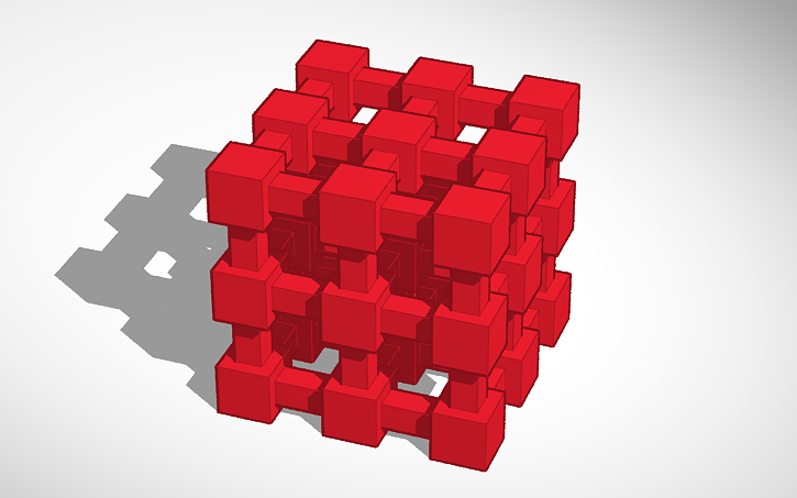 3D design 3x3x3 cube cube - Tinkercad