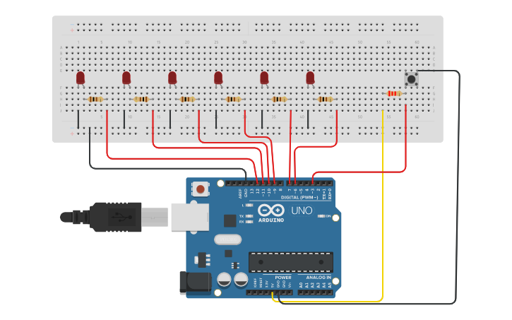 Circuit design Exercise 3 (Apply to Exercise 2) | Tinkercad Circuit design Exercise 3 (Apply to Exercise 2) | Tinkercad