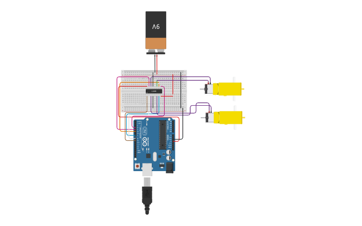 Circuit Design Controlling Dc Motor Tinkercad