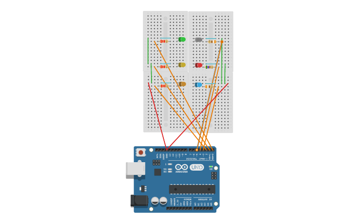 Circuit design Actividad Arduino - Tinkercad