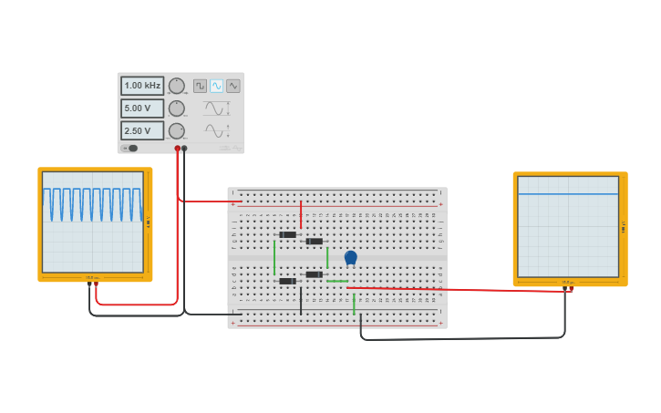 Circuit design AC to DC - Tinkercad