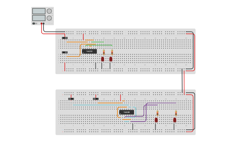 Circuit design SR Latch - Tinkercad