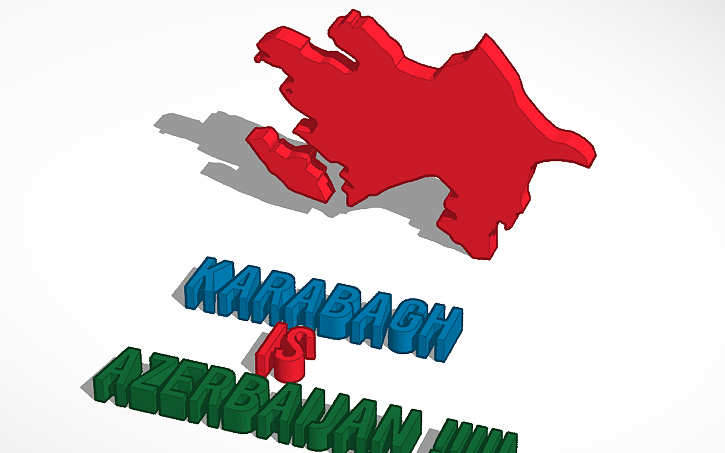 3D design Karabagh is Azerbaijan - Tinkercad