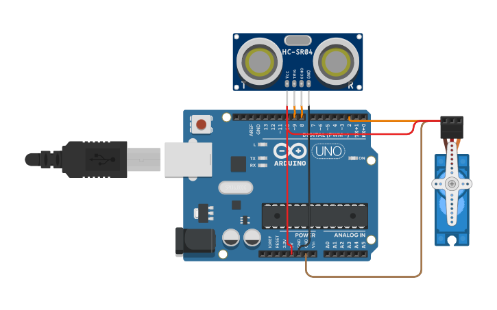 Circuit design Create a basket using arduino - Tinkercad