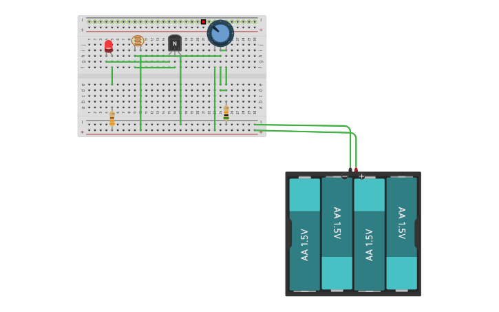 Circuit design Light Activated - Tinkercad