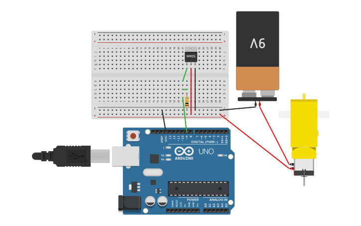 Circuit design mosfet | Tinkercad