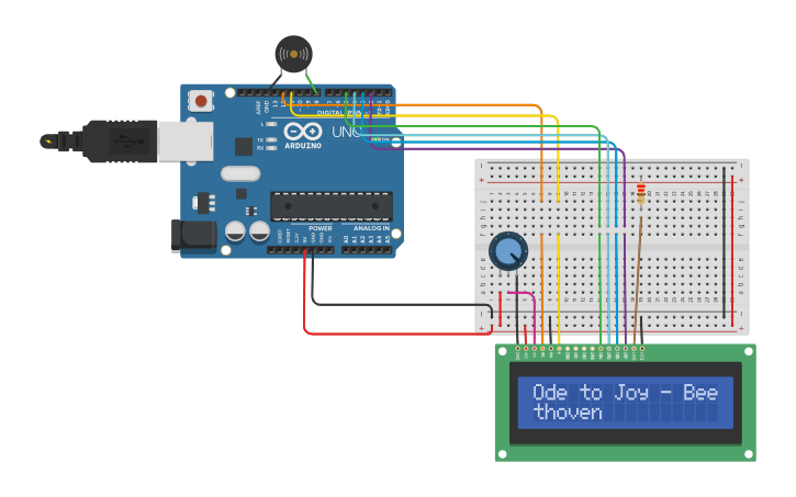 Circuit design Music Player - Tinkercad