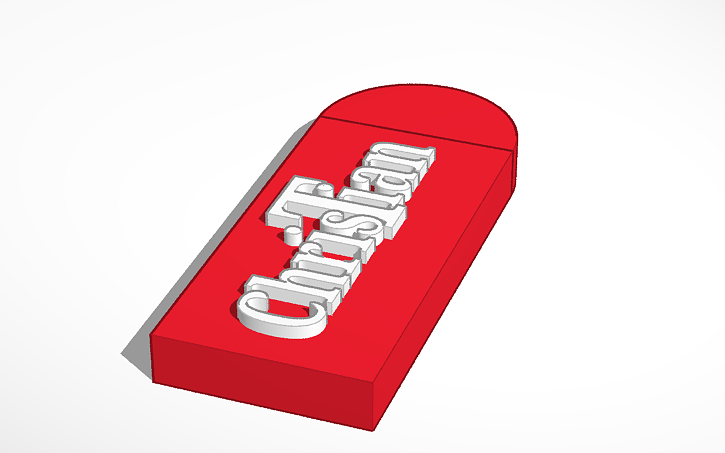 3D design Name tag assignment: Christian Kassis - Tinkercad