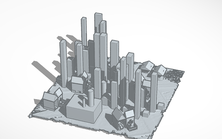 3d Design Random City Tinkercad