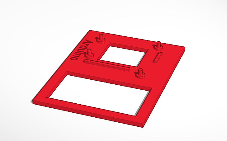 3D design Base for Arduino & Breadboard - Tinkercad