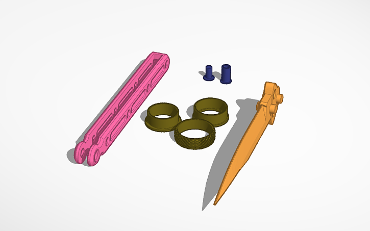 3D design Butterfly Knife/fidget ring - Tinkercad