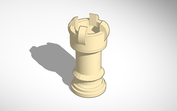 3D design torre de ajedrez - Tinkercad