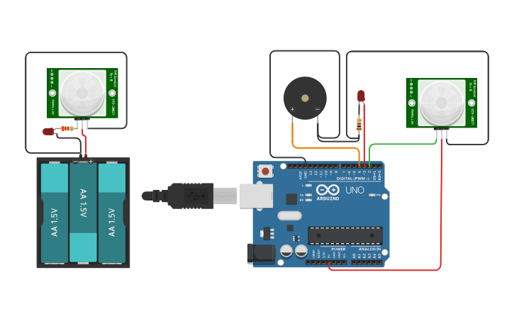 Circuit Design Security System Tinkercad