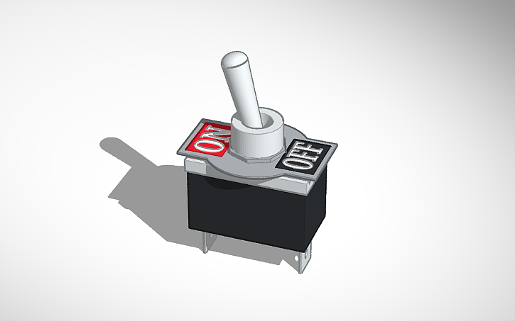 3D design Toggle switch (vypínač) - Tinkercad