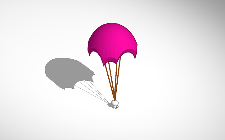 3D design PARACHUTE - Tinkercad