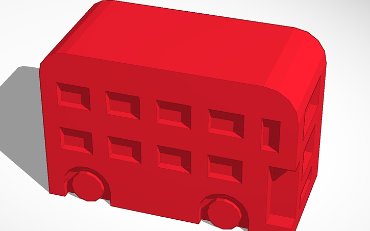 3D design London Bus - Tinkercad