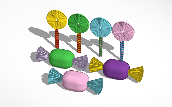 3D design #Candy Contest entry ( Made with only two shapes ) - Tinkercad