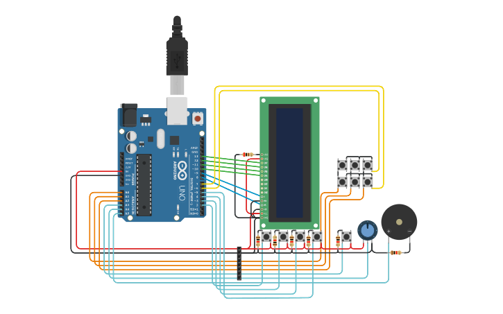 Circuit design Arduino_PianoTiles - Tinkercad