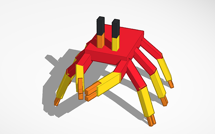 3D design Minecraft Crab - Tinkercad