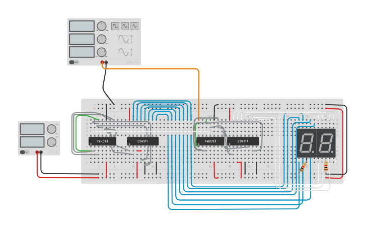 Circuit design COUNTER - Tinkercad
