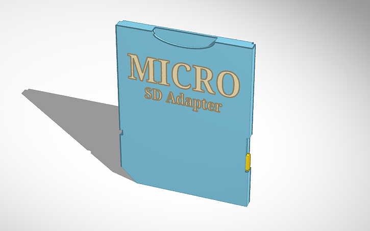 3D design Micro SD Card Adapter - Tinkercad