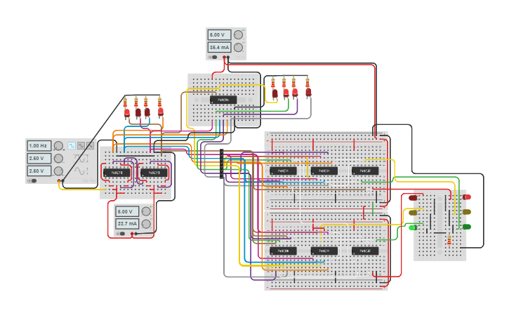 Circuit Design Semáforo Tinkercad