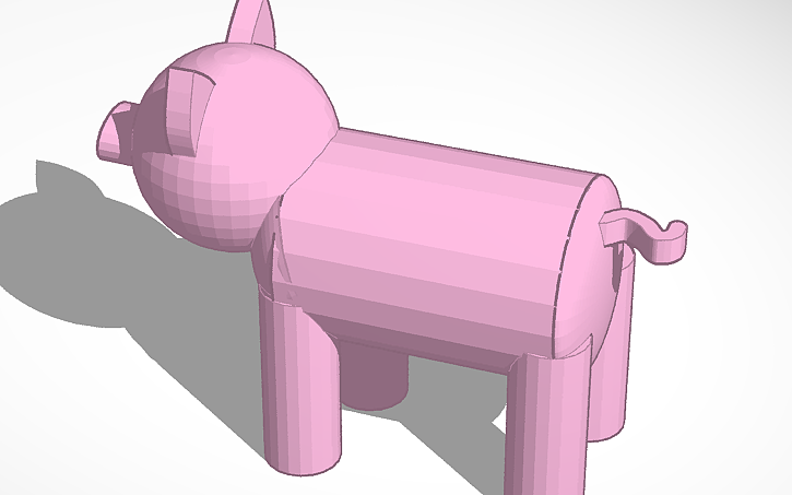 3D design pig - Tinkercad