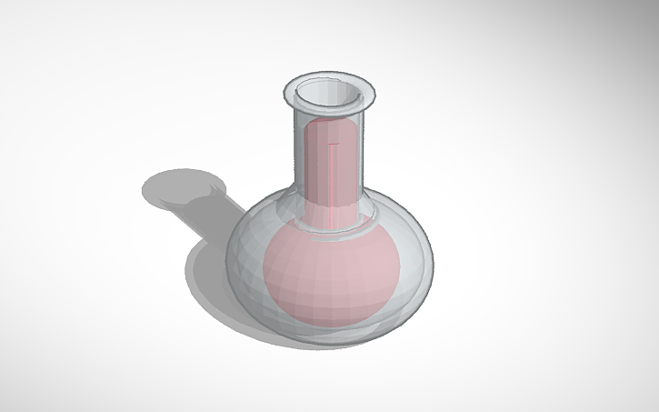 3D design flask - Tinkercad