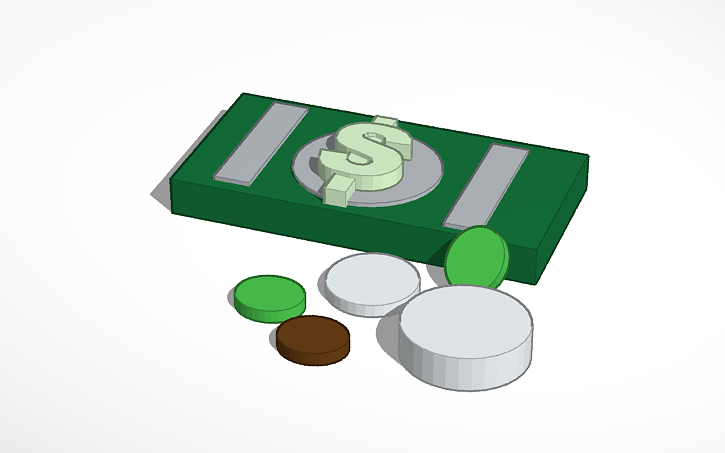 3D design old money - Tinkercad